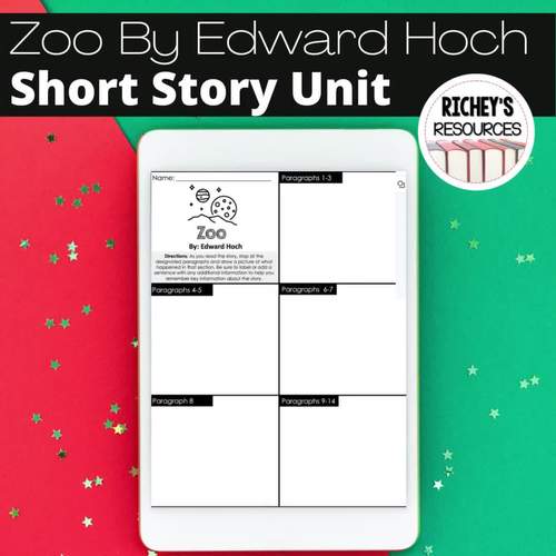 Zoo by Edward Hoch Short Story Unit Aligned with HMH 6 Digital and Print