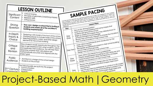 Math Project-Based Learning: Geometry & Quadrilaterals | 3rd Grade