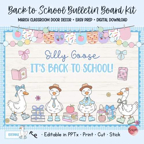 Silly Goose Bulletin Board Kit: Back to School | Coquette Decor by ...