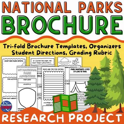 National Parks Research Brochure Activities End of Year Project After ...
