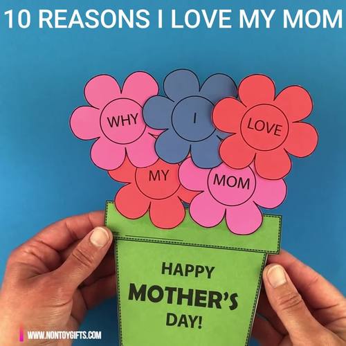 10 Reasons Why I Love My Mom / Mum Booklet - Mother's Day Flowerpot Craft