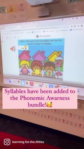Syllables Phonemic Awareness Listening Activities by Learning for the ...
