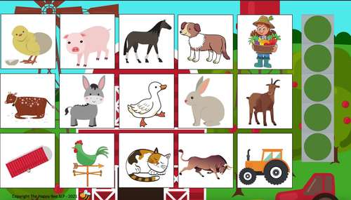 Cariboo Farm Vocabulary: Digital Game by The Happy Bee SLP | TpT