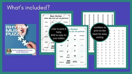Music Rhythm Music Class Puzzle Activity by Music Projects by Olivia ...