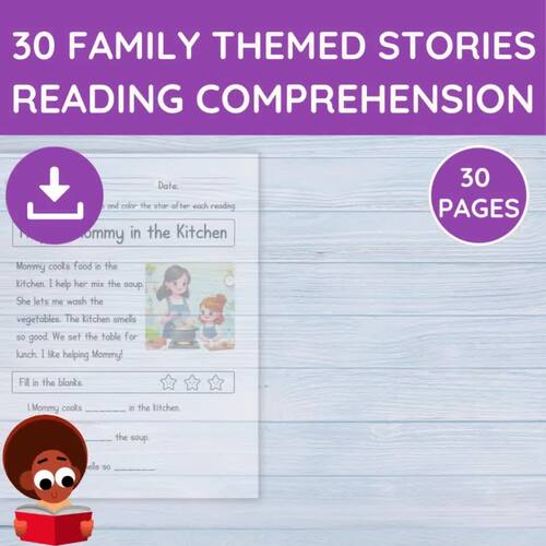 30 Family Reading Comprehension Worksheets Activities – Kindergarten ...