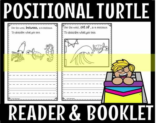 Positional turtle reader and writing book by Murphys lesson design studio