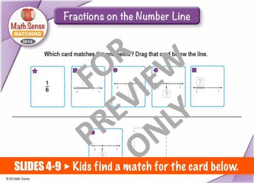 Fractions on the Number Line: 15 Self-Checking Screens MADE FOR EASEL 3F13