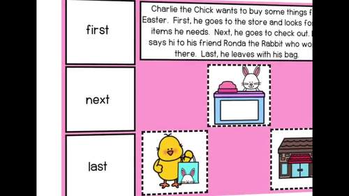 Sequencing Stories with Pictures boom cards | Easter Sequence of Events