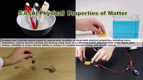 TEKS 5.6 (A) Physical Properties of Matter by RITZ EDUCATION | TPT