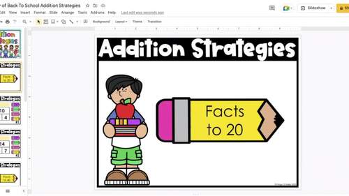Addition Strategies Activity For Making 10, Doubles, Near Doubles ...