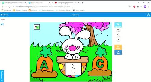 BOOM CARDS Pascua: ALFABETO | Easter Alphabet Digital Resources in Spanish