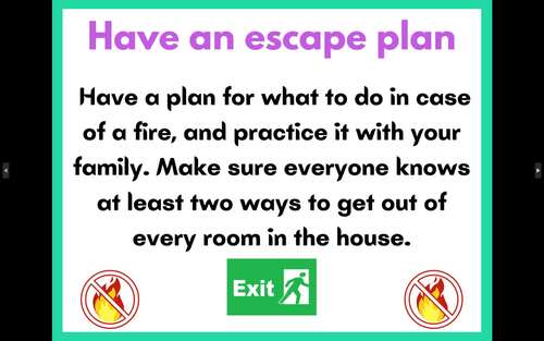 Fire Safety Tips. Printable & Digital Flash cards lesson for kids ...