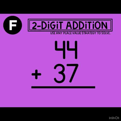 2nd Grade | 2-Digit Addition with Regrouping within 100 | Task Cards