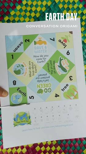 Earth Day Activity for Conversation Skills | Origami Eco Friendly Kids ...