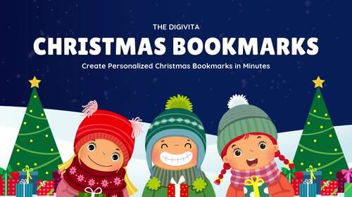 Editable Christmas Bookmarks with Custom Photos – Canva Template