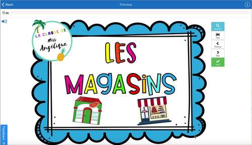 French BOOM CARDS Les Magasins En ville | Shops and Places in Town ...