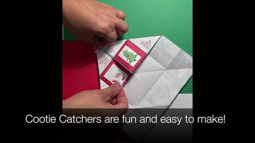 Christmas Area and Perimeter Cootie Catcher by Nala Bella Teaching
