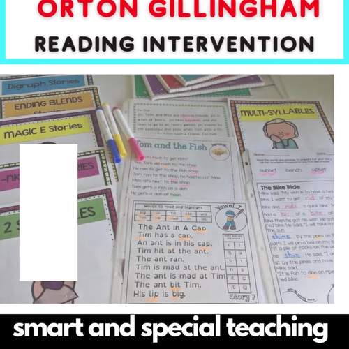 Orton Gillingham Decodable Readers with Lesson Plans Science of Reading ...
