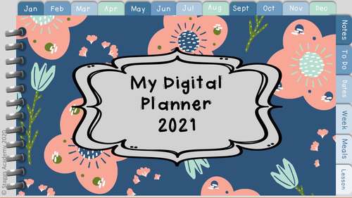 Digital Planner GoodNotes 2021, Notability Planner, Digital DATED Daily ...