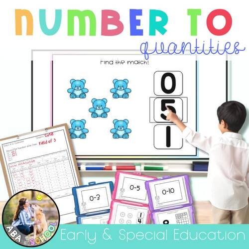 Matching numbers to quantities 1-10 plus 0 Counting objects activity