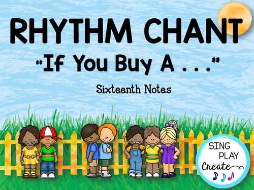Rhythm Chant: “If You Buy A Pepperoni Pizza” Sixteenth Note Lesson ...