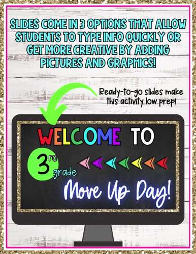 Move Up Day End of Year Project & Activity- 2nd 3rd 4th 5th 6th Grade