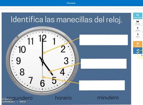El Reloj - Boom Cards by Cinco Minutos Mas | Teachers Pay Teachers