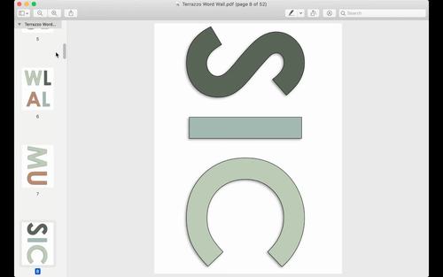 Word Wall Posters | Terrazzo Music Room Decor by musicpluscoffee