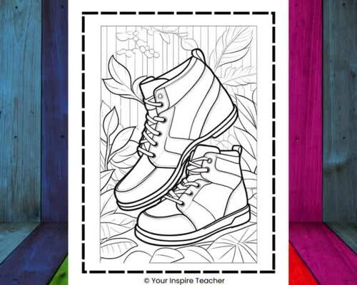 Shoes Coloring Pages printable-Sneaker Art For Kids by Your Inspire Teacher