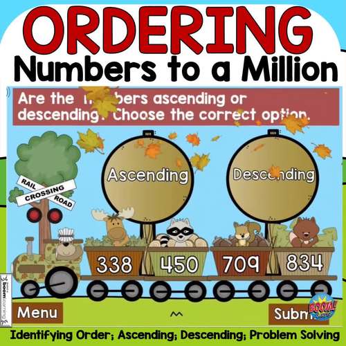PLACE VALUE ORDERING NUMBERS BOOM DIGITAL CARDS GOOGLE CLASSROOM by ...
