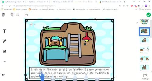 Digital GROUNDHOG DAY in Spanish | Google Slides | Seesaw | Día de la ...