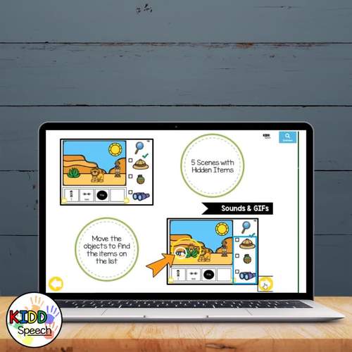 Preschool Speech Therapy Safari BOOM Cards and Printable Activities