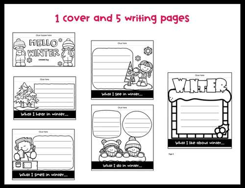 Winter Simple Writing Flip Book Bulletin Board Idea | TPT