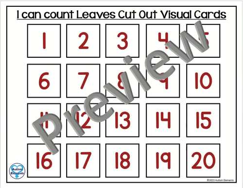 I Can Count Leaves- Adapted Book- Fall Theme- SPED & Autism Resources ...