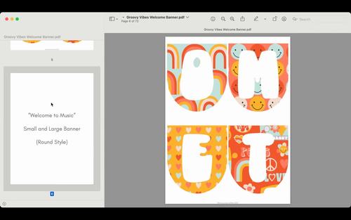 Welcome Banner & Countdown | Groovy Vibes Music Room Decor by ...