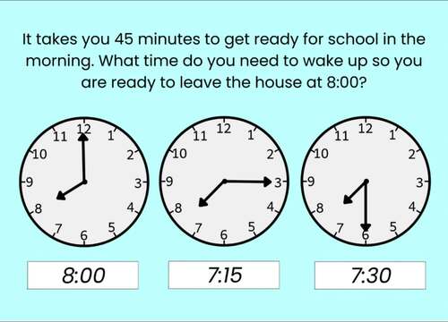Clock Digital Task Cards for Special Education Middle School: Autism & OT