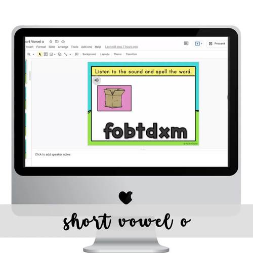 CVC Words Short Vowel O Print and Google Slides™ by The Viral Teacher