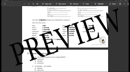 French Conditionnel Présent Worksheets & Answers by Bonjour Mlle Liu