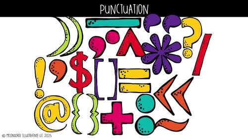 Punctuation clip art, Math Symbols clip art, Grammar clip art COMBO PACK