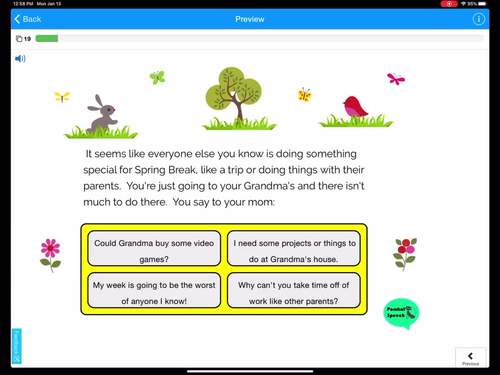 Conversation Questions & Comments Spring Edition Break Boom Cards