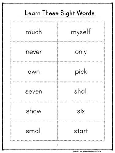 Sight Word Practice- Dolch List 3rd Grade - List 3 Spelling Practice