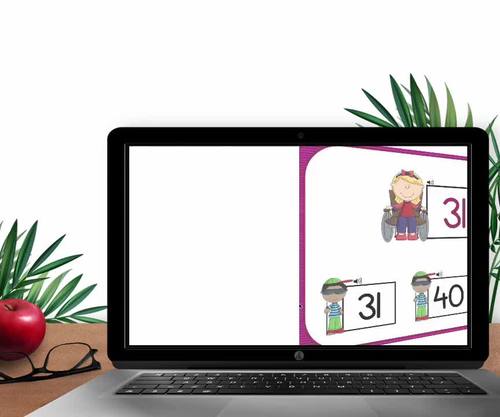 Matching Numbers to Numbers 30 to 40 Boom Cards with Audio Cues | TPT
