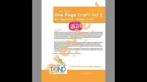 My First One Page Crafts Set 2 by From the Pond | TPT