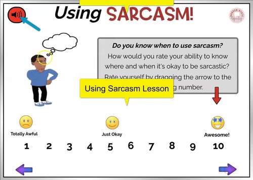 BOOM Using Sarcasm Tone of Voice Middle High School by Badger State Speechy