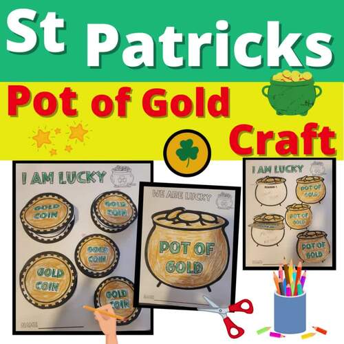 St Patricks Day Craft Gold Coins Activity Art Low Prep by DadsDesigns