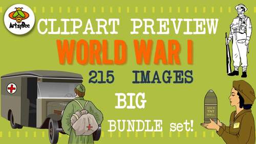 World War I Bundle of 215+ Clip Art Images by Artsy Bee Kids | TpT