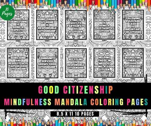 Good Citizenship Worksheets Activities 3rd Grade ELA, Printable Coloring