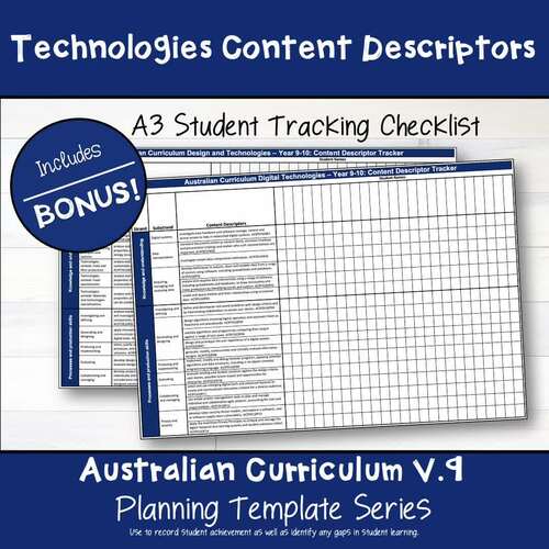 V9 Australian Curriculum TECHNOLOGIES Content Descriptor Overviews ...