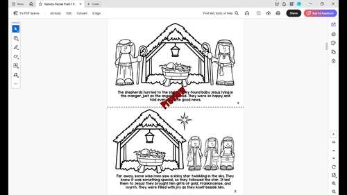 Nativity Activity Packet by Sunshine and Scripture by Angela Shields