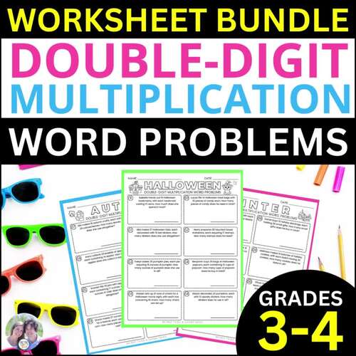 Ultimate Seasonal Double-Digit Multiplication Word Problems Worksheets ...